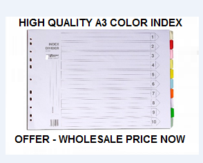 A3 10 COLOR INDEX DIVIDER - Big Stationery