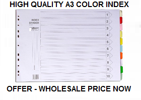 A3 10 COLOR INDEX DIVIDER - Big Stationery