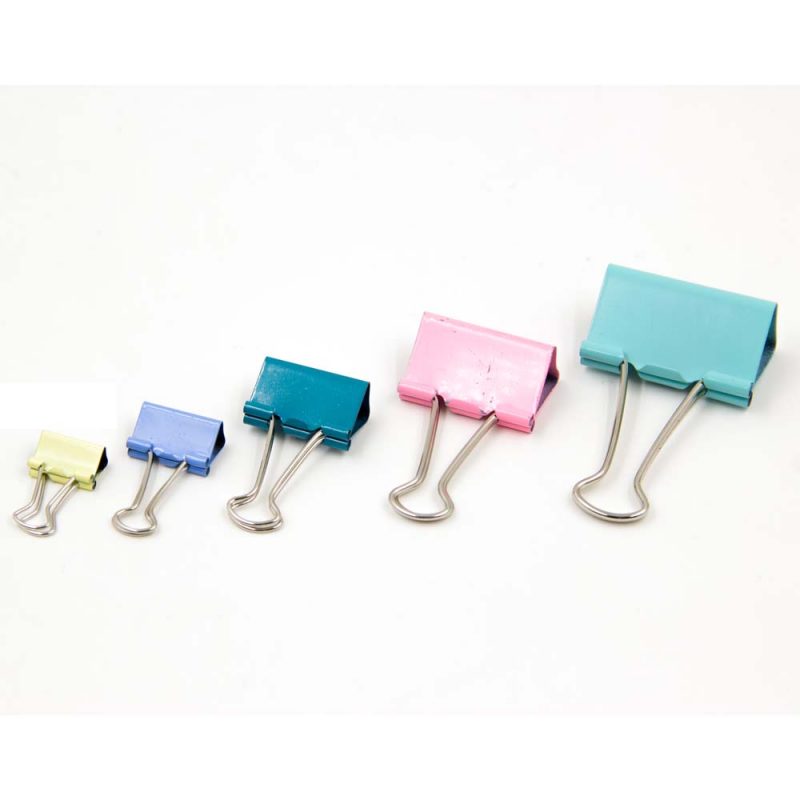COLORED METAL BINDER CLIPS 19 MM ( 40 PCS/BOX) - Big Stationery