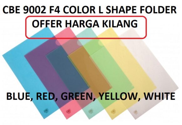 CBE 9002 F4 COLOR L SHAPE FOLDER - Big Stationery