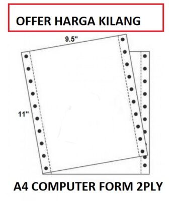 A4 COMPUTER FORM 2PLY 9.5" X 11" - Big Stationery