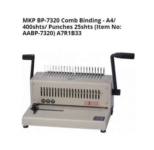 MKP BINDING MACHINE BP-7320 | MKP BP7320 BINDING MACHINE - Big Stationery