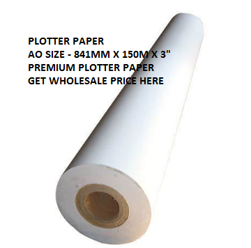 AO PLOTTER PAPER ROLL 841MM X 150M X 3" - Big Stationery
