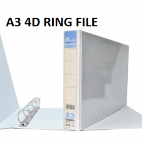 PVC 4D RING FILE 25MM WHITE | RING FAIL PUTIH - Big Stationery