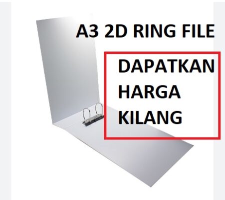 PVC A3 2D RING FILE WHITE - Big Stationery