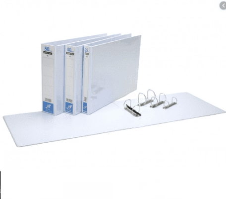 PVC A3 2D RING FILE WHITE - Big Stationery