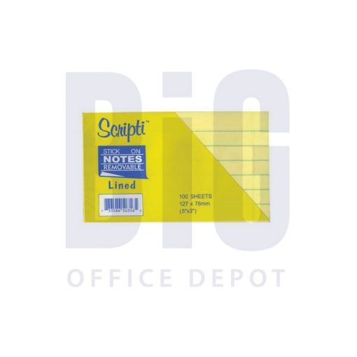 SCRIPTI STICK 127 X 76 MM LINED - Big Stationery