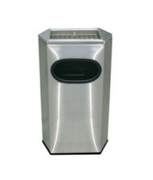 Stainless Steel Rectangular Bin With Ashtray – SUGO 403 - Big Stationery