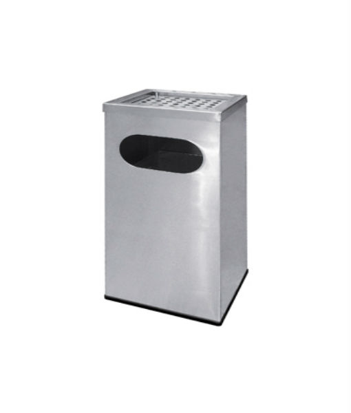 Stainless Steel Rectangular Bin With Ashtray – SUGO 431 - Big Stationery