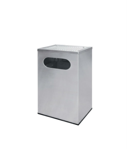 Stainless Steel Rectangular Bin With Ashtray – SUGO 432 - Big Stationery