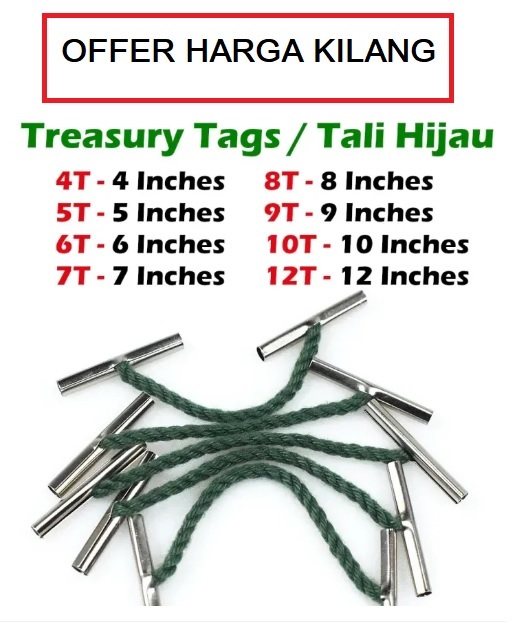 TREASURY TAG 3T/4T/5T/6T/7T/8T/9T/10T/12T - Big Stationery