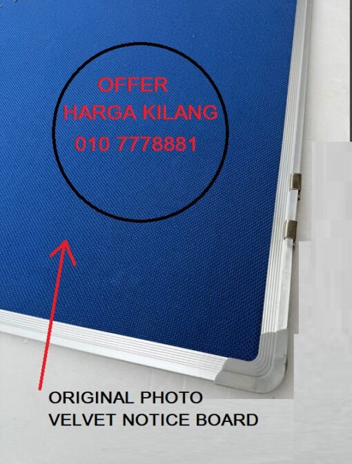 VELVET NOTICE BOARD 90CM X 120CM - Big Stationery