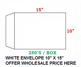 WHITE ENVELOPE F4 SIZE 10″ X 15″ - Big Stationery